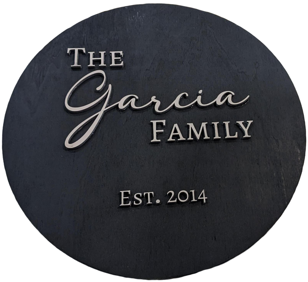 Personalized Round Family Sign - Patriot's Craft