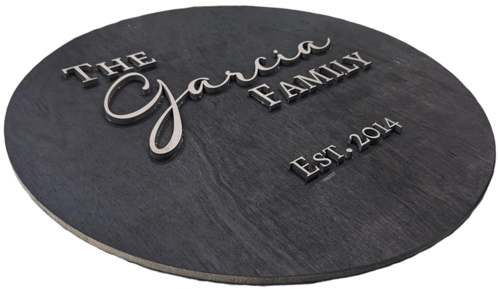 Personalized Round Family Sign - Patriot's Craft